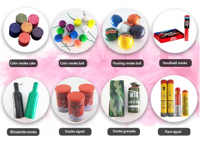 Daytime Handheld Colored Smoke Bombs , Colour Smoke Flare Fireworks